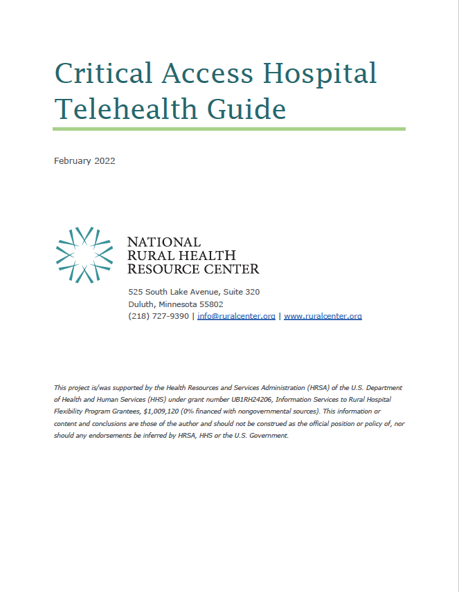 Critical Access Hospital Telehealth Guide | National Consortium of ...
